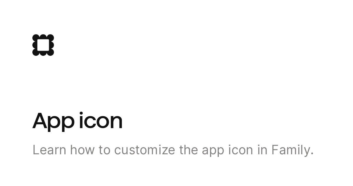 App icon | Family