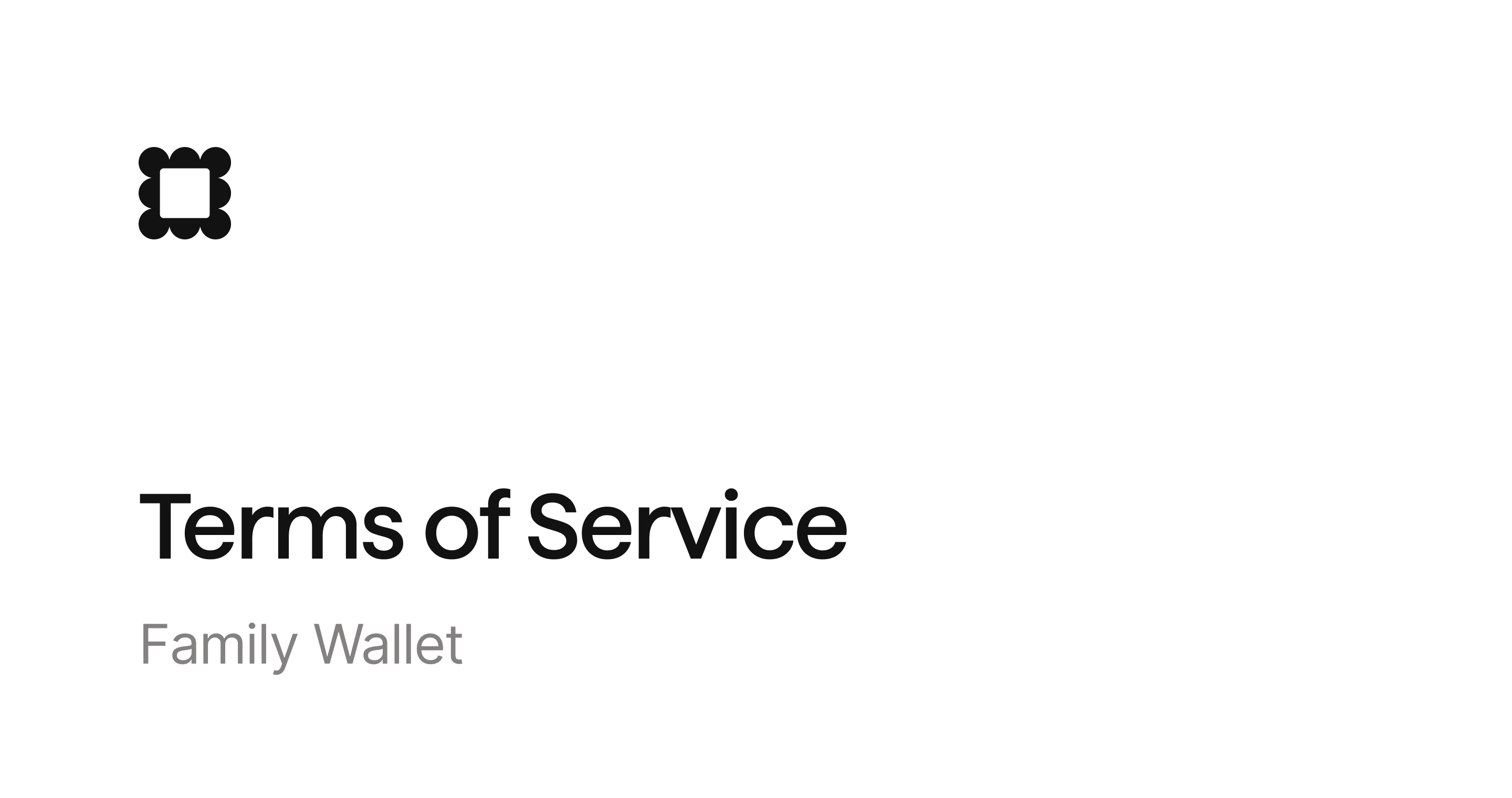 Terms of Service | Family